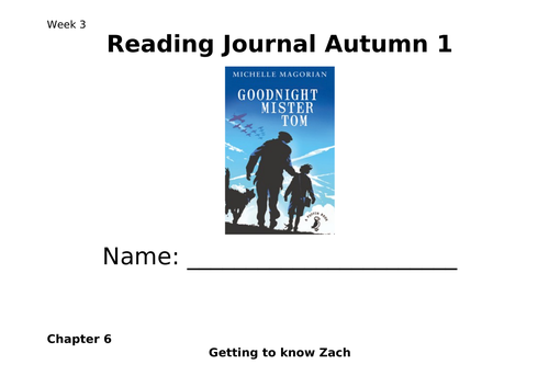 Goodnight Mr Tom Reading Journals Y5 | Teaching Resources