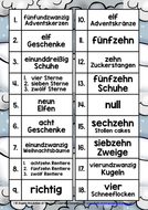 GERMAN CHRISTMAS NUMBERS 0-31 CHALLENGE CARDS by LivelyLearning ...