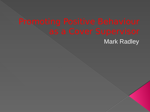 Behaviour management for cover supervisors and support staff | Teaching ...