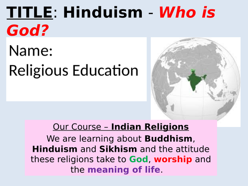 The Hindu Concept of God | Teaching Resources