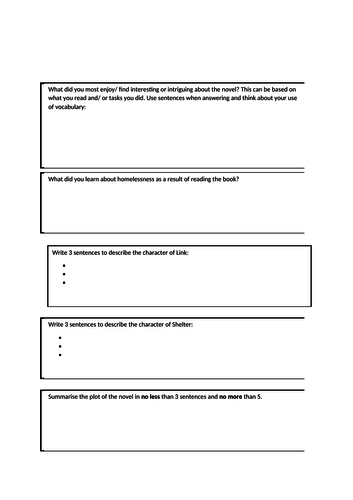 A few Stone Cold Resources, Robert Swindells | Teaching Resources