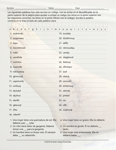 Advice Modals Decoder Box Spanish Worksheet | Teaching Resources