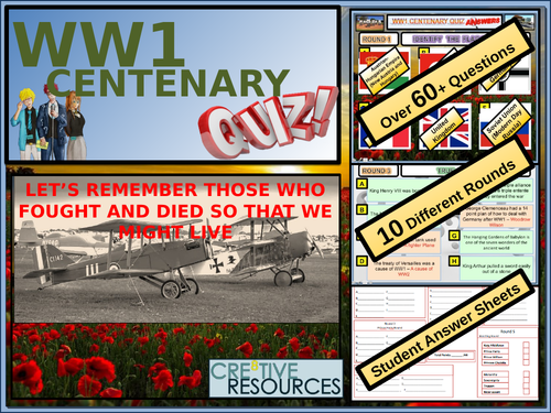 WW1 -100 Years - World War 1 Centenary Quiz Lesson | Teaching Resources