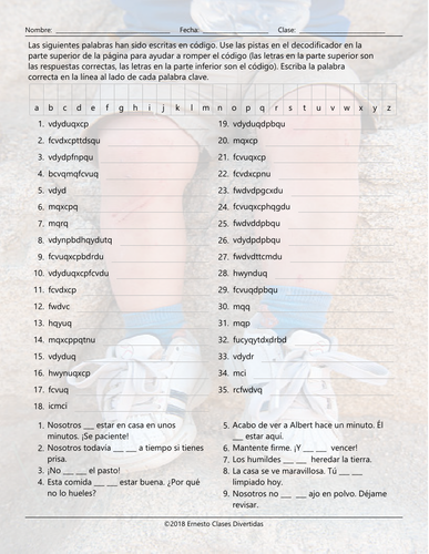 Possibility Modals Decoder Box Spanish Worksheet | Teaching Resources