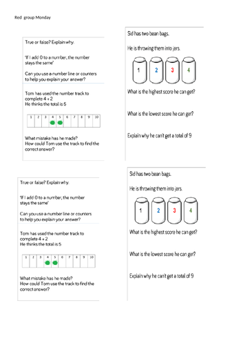 Reception / Year 1 White Rose numeracy planning and resources - Autumn ...