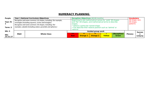 Reception / Year 1 White Rose numeracy planning and resources - Autumn ...