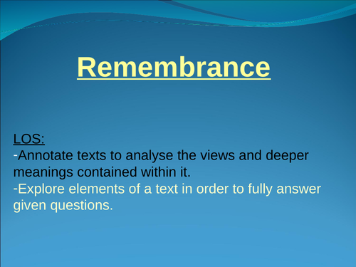Remembrance - The Histroy of the Poppy | Teaching Resources