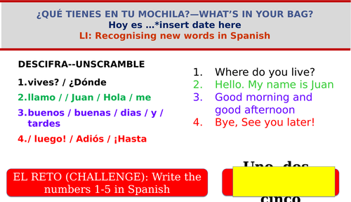 En mi mochila-In my schoolbag | Teaching Resources
