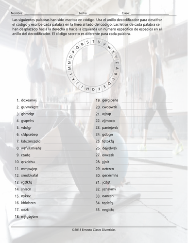 Regret Modals Decoder Ring Spanish Worksheet | Teaching Resources