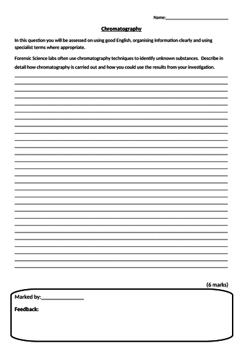 GCSE Chemistry (Science) Chromatography Required Practical Lesson ...