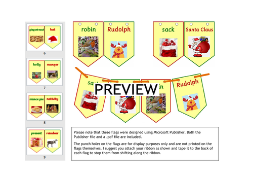 Christmas English bunting | Teaching Resources