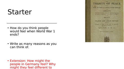 The Treaty of Versailles | Teaching Resources