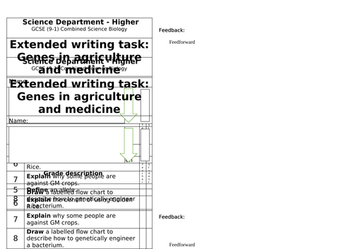 GCSE Combined Science Biology EWT / Worksheets / HW | Teaching Resources