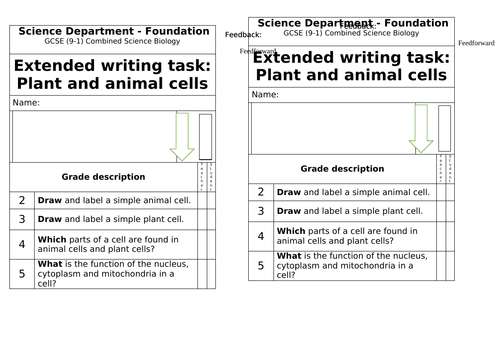 GCSE Combined Science Biology EWT / Worksheets / HW | Teaching Resources