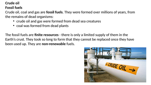 Crude oil and fractional distillation entire lesson & resources AQA ...