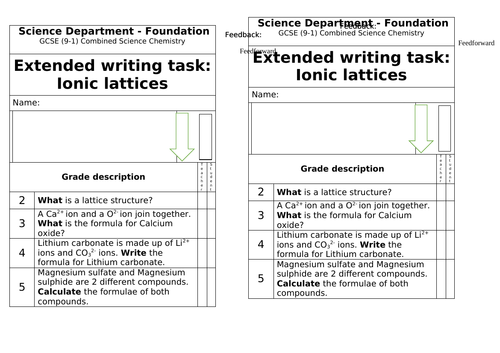 GCSE Combined Science Chemistry Homework / Worksheets | Teaching Resources