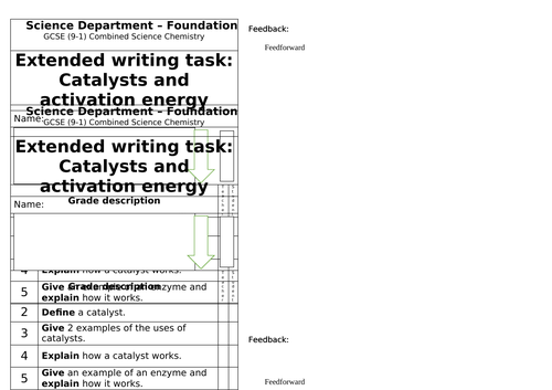 GCSE Combined Science Chemistry Homework / Worksheets | Teaching Resources