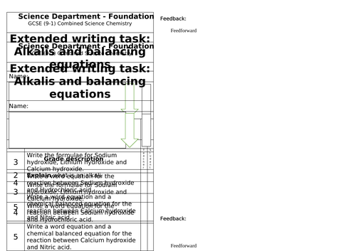 GCSE Combined Science Chemistry Homework / Worksheets | Teaching Resources