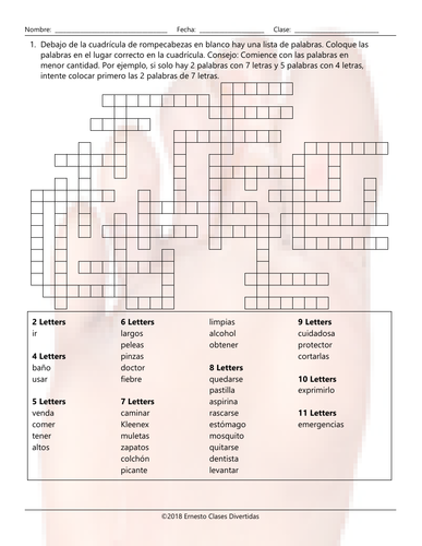 Advice Modals Framework Puzzle Spanish Worksheet | Teaching Resources