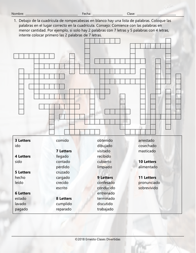 Future Perfect Tense Framework Puzzle Spanish Worksheet | Teaching ...