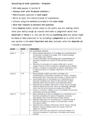 Edexcel GCSE (9-1) Business exam technique 12 mark Evaluate questions ...