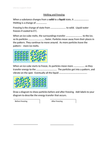 Melting and freezing. Activate 1 unit 3 lesson 5.1.3 AQA KS3 suitable ...