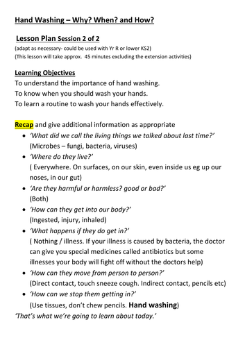 Hand Washing. Why, When and How? | Teaching Resources