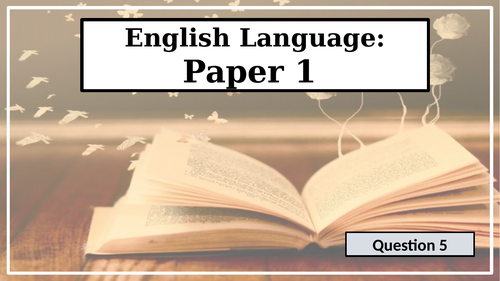Planning and Writing a Descriptive Response - English Language Paper 1 ...
