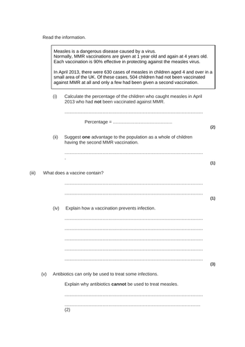 AQA GCSE Trilogy Biology lesson - Vaccination | Teaching Resources