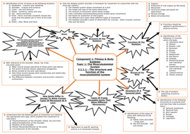 AQA 9-1 GCSE PE - Musculoskeletal System Topic Mind Map | Teaching ...