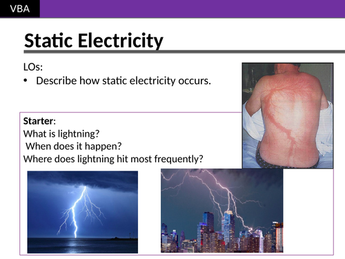Static and Current Electricity KS3 Physics - Whole Topic Lessons ...