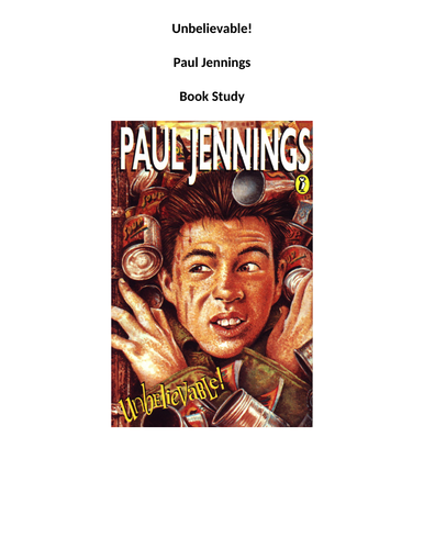 Unbelievable by Paul Jennings - A Book Study | Teaching Resources