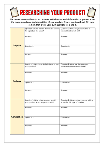 The Big Enterprise Project! | Teaching Resources