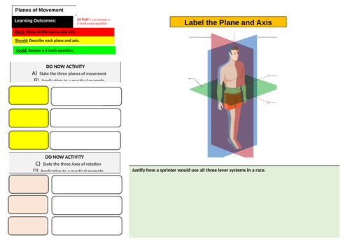 Planes and Axis Learning Mat | Teaching Resources
