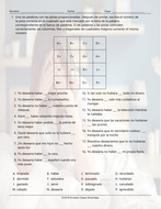 Regret Modals Magic Square Spanish Worksheet | Teaching Resources