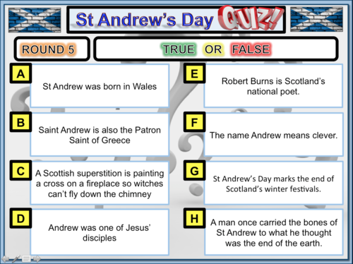 St Andrew's Day Quiz | Teaching Resources
