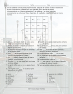 Beach Things and Activities Magic Square Spanish Worksheet | Teaching ...