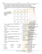 Camping Things and Activities Magic Square Spanish Worksheet | Teaching ...