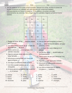 Park Things and Activities Magic Square Spanish Worksheet | Teaching ...
