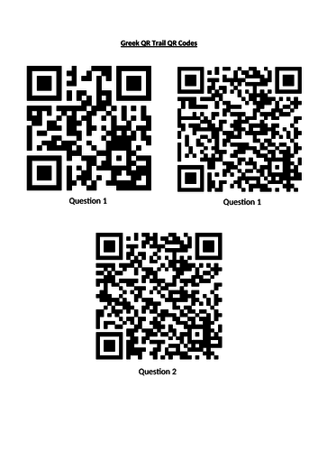 Ancient Greek QR Code Trail | Teaching Resources