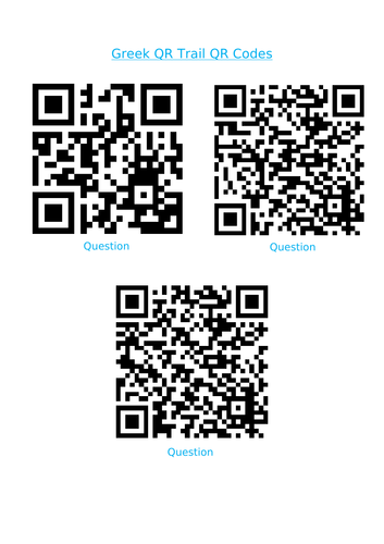 Ancient Greek QR Code Trail | Teaching Resources