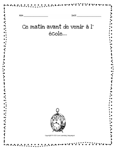 Le paragraphe de la semaine #1 - French primary writing program ...