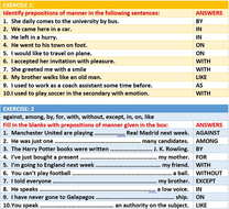 PREPOSITIONS OF MANNER: LESSON PRESENTATION | Teaching Resources