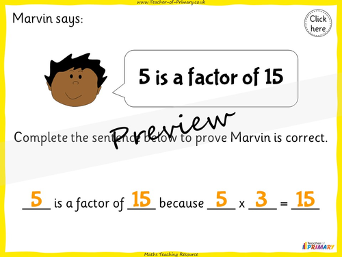 Identifying Factors - Year 5 | Teaching Resources Identifying Factors - Year 5 | Teaching Resources