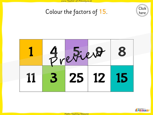 Identifying Factors - Year 5 | Teaching Resources
