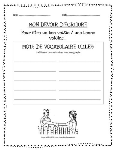Le paragraphe de la semaine #7 - French primary writing program ...