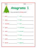 Christmas Anagrams (2 worksheets) by Teach4Uresources | Teaching Resources