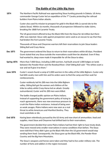 Conflict and tension in the American West, 1876-95 | Teaching Resources