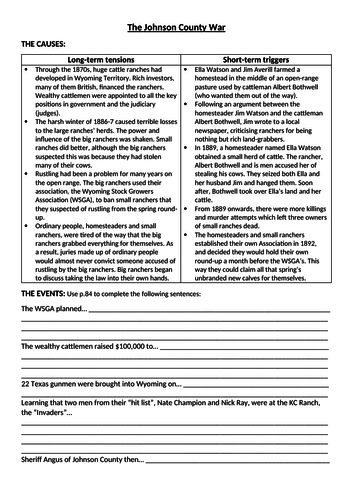 Conflict and tension in the American West, 1876-95 | Teaching Resources