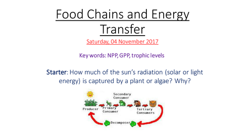 AQA A-Level Biology (New Spec.) - Energy and Ecosystems | Teaching ...